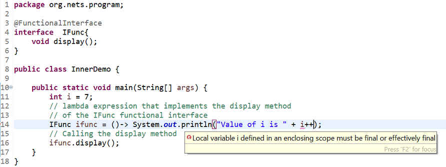 Effectively Final In Java 8 Tech Tutorials