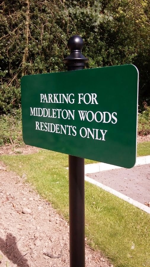 The Green I Signs Blog: Plate & post signs in Aluminium for Middleton ...