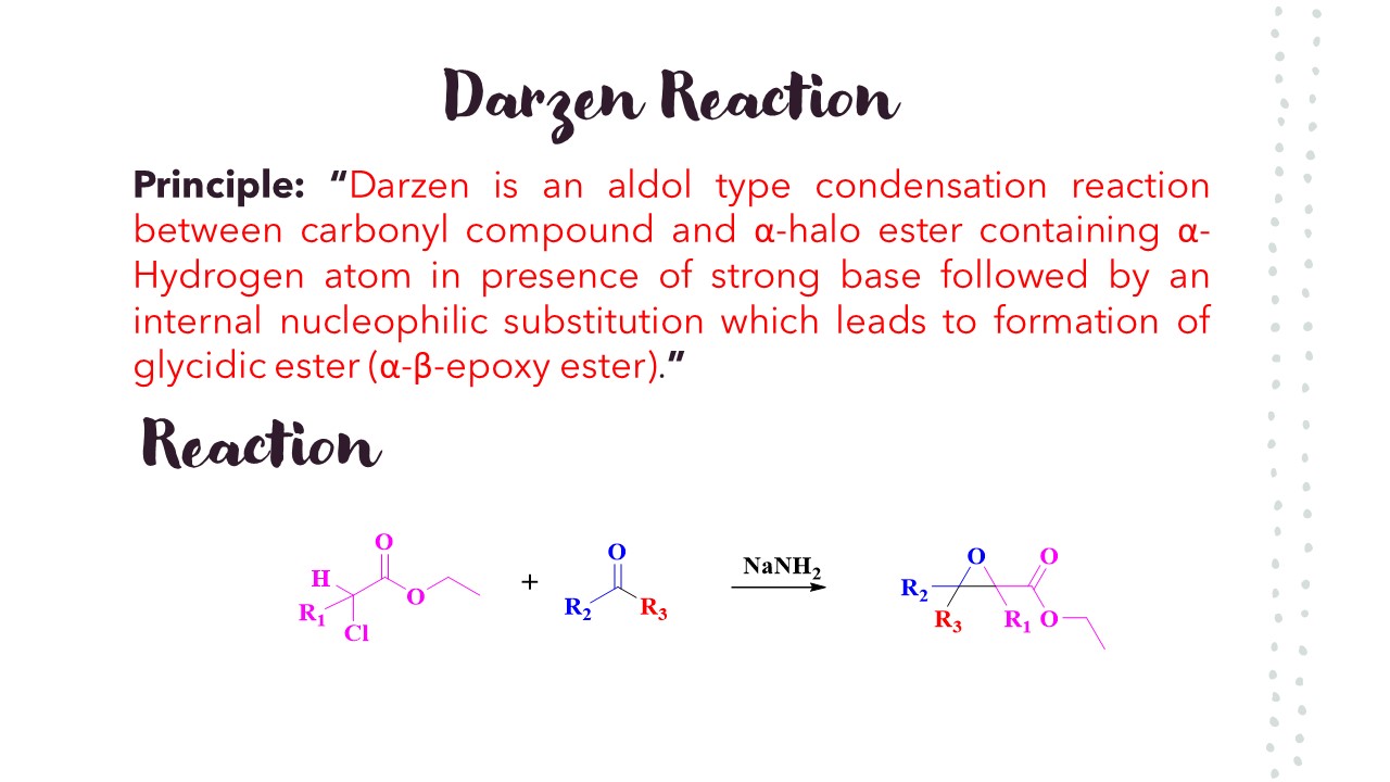 Named Organic Chemical Reaction-Lecture-9 (Darzen Reaction)