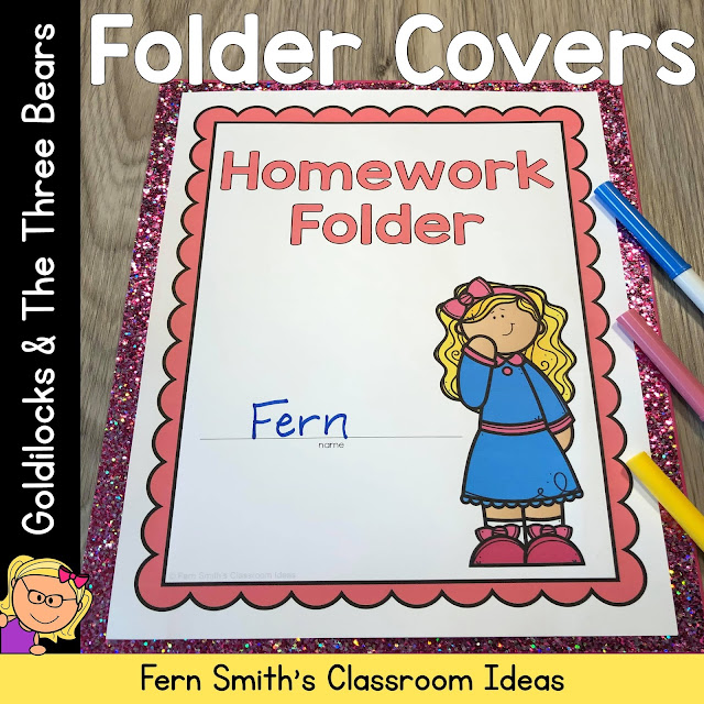NEW! Goldilocks and the Three Bears Themed Student Folder Covers For ...