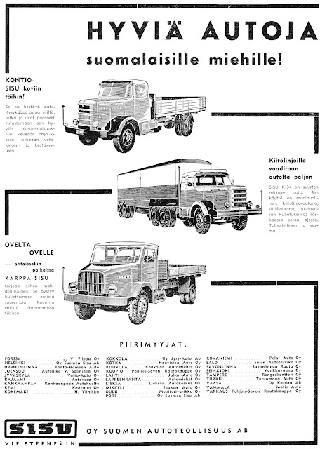 Vanhoja mainoksia: Sisu autot 1961