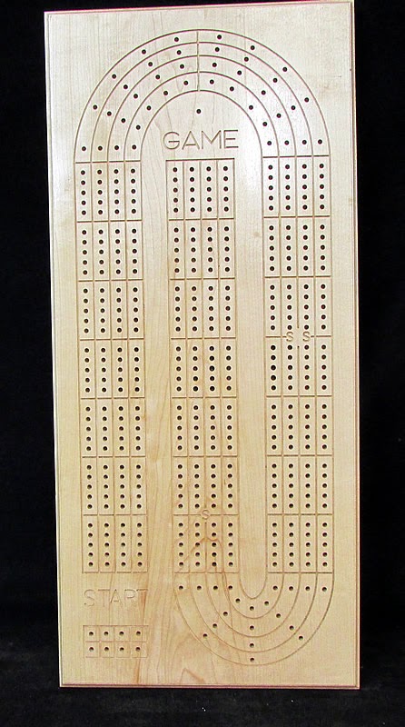 Splinters Woodworks: Large Maple Custom Cribbage Board