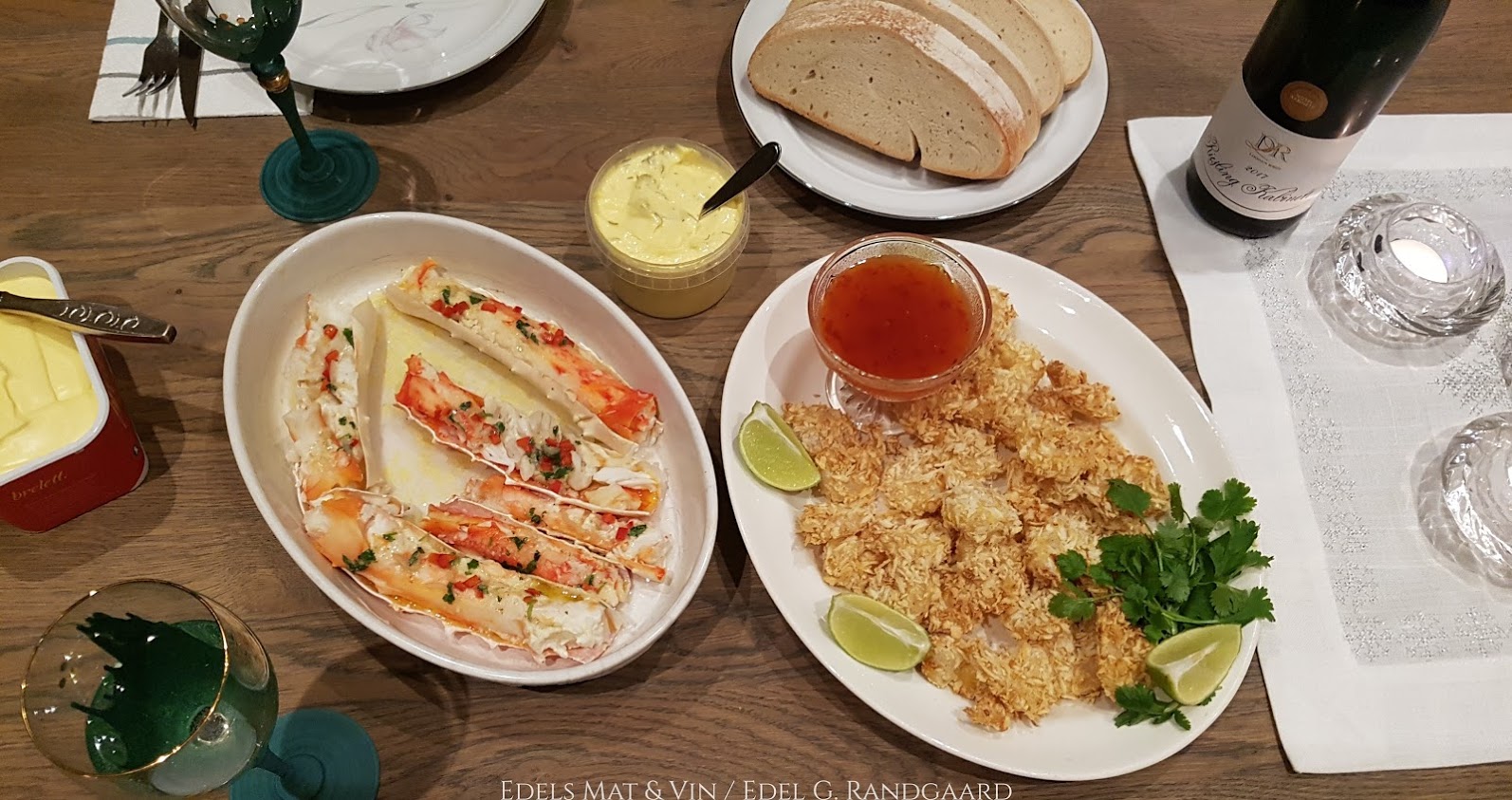 Edels Mat : Friterte store reker med panko i AirFryer