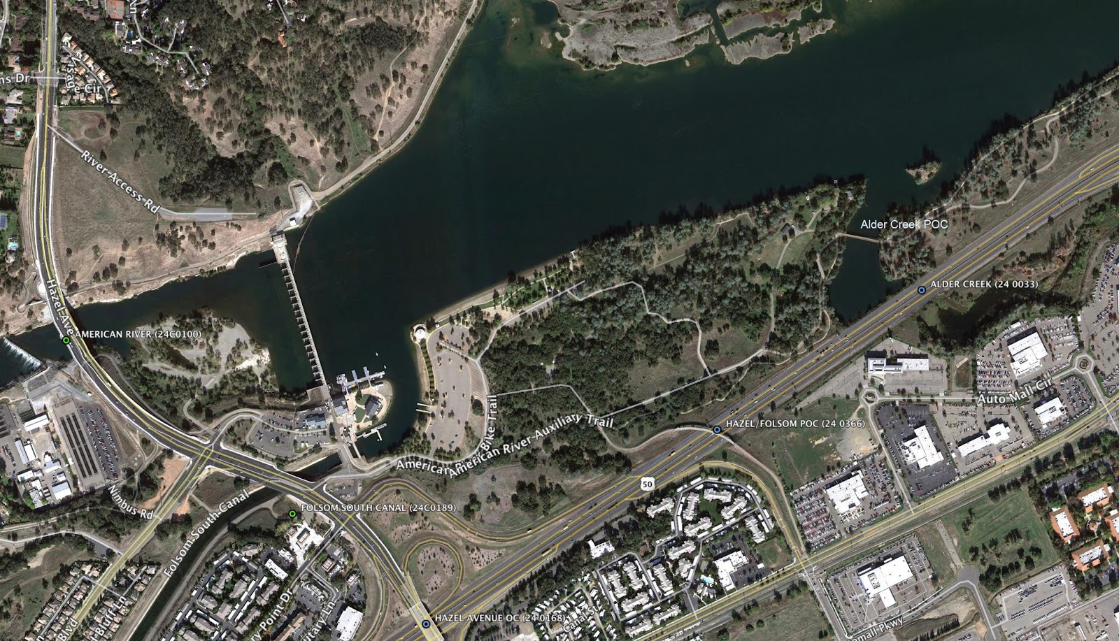 Bridge of the Week: Sacramento County, California Bridges: Hazel/Folsom ...