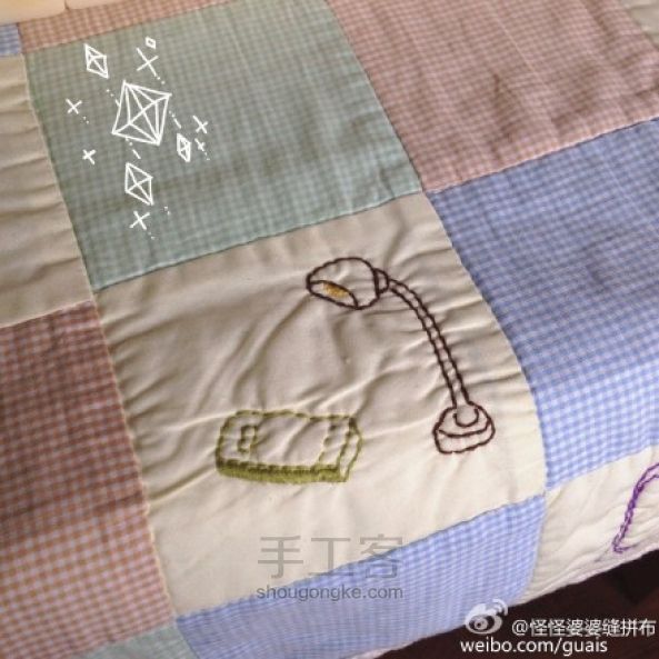 Patchwork Quilt with Embroidery. ~ DIY Tutorial Ideas!