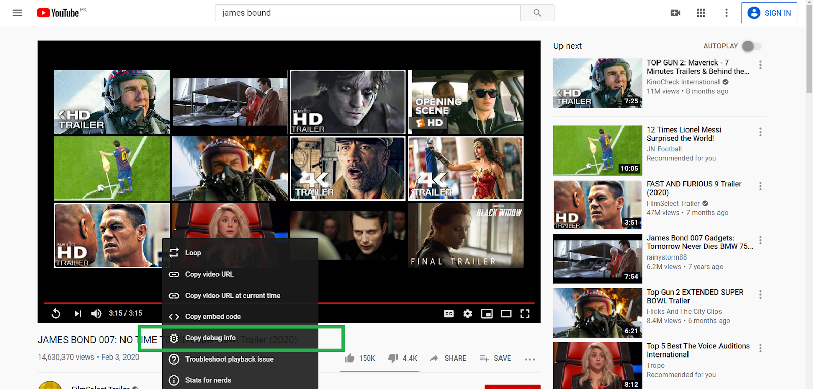 How to copy debug info of any YouTube video, desktop and mobile devices ...