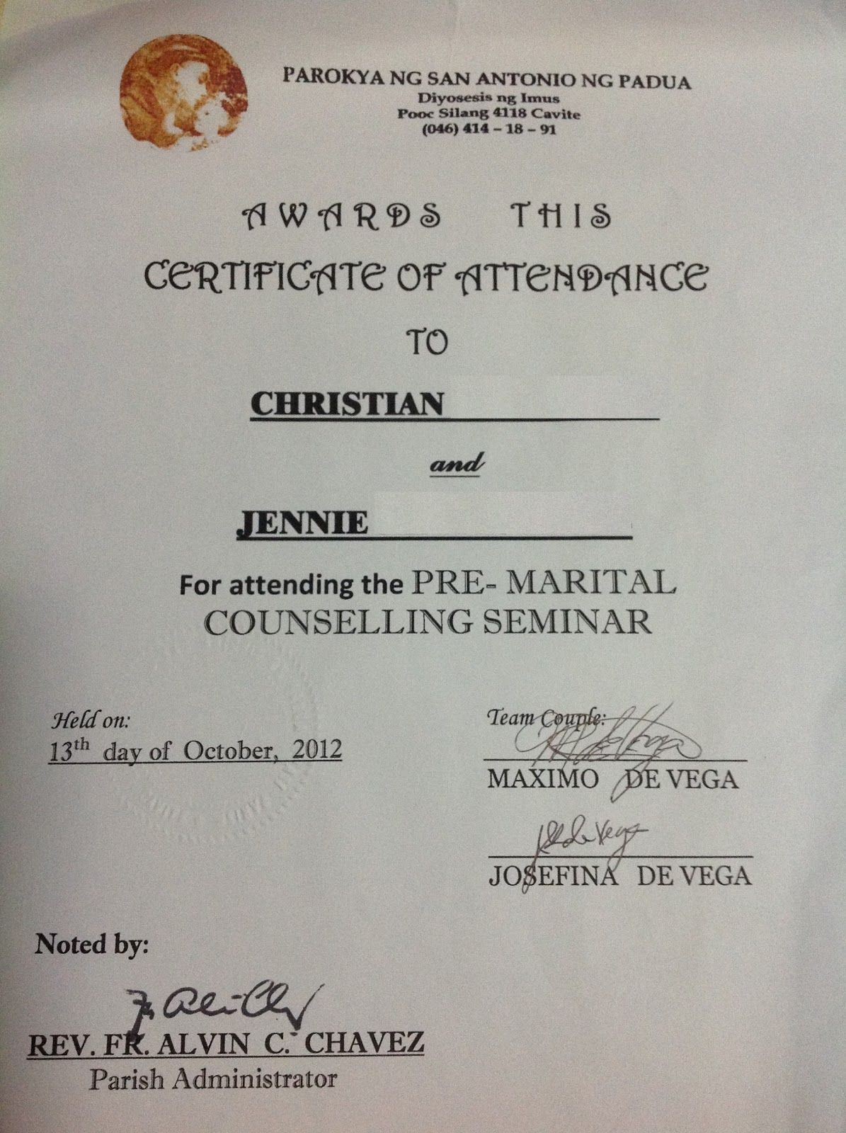 Jen + Christian: Canonical Interview and Pre-Cana Seminar