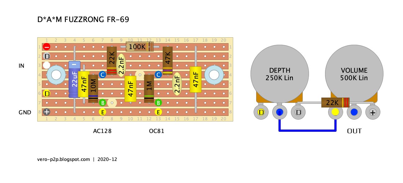 D*A*M: FUZZ rong FR-69, Vero Layout | Guitar Effects - Vero - Point to ...