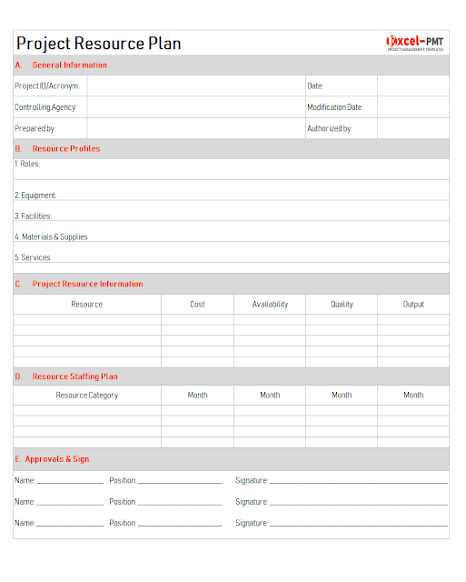 Project Resource Plan template | Project Planning Management - Project ...