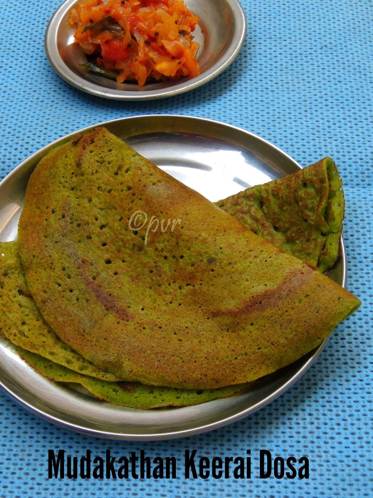 Priya's Versatile Recipes: Mudakathan Keerai Dosai/Balloon Vine Leaves Dosa