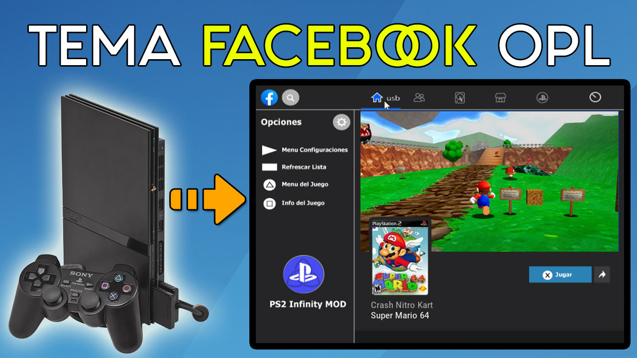 Descargar Tema Facebook Gaming para OPL PS2 - PS2 Infinity
