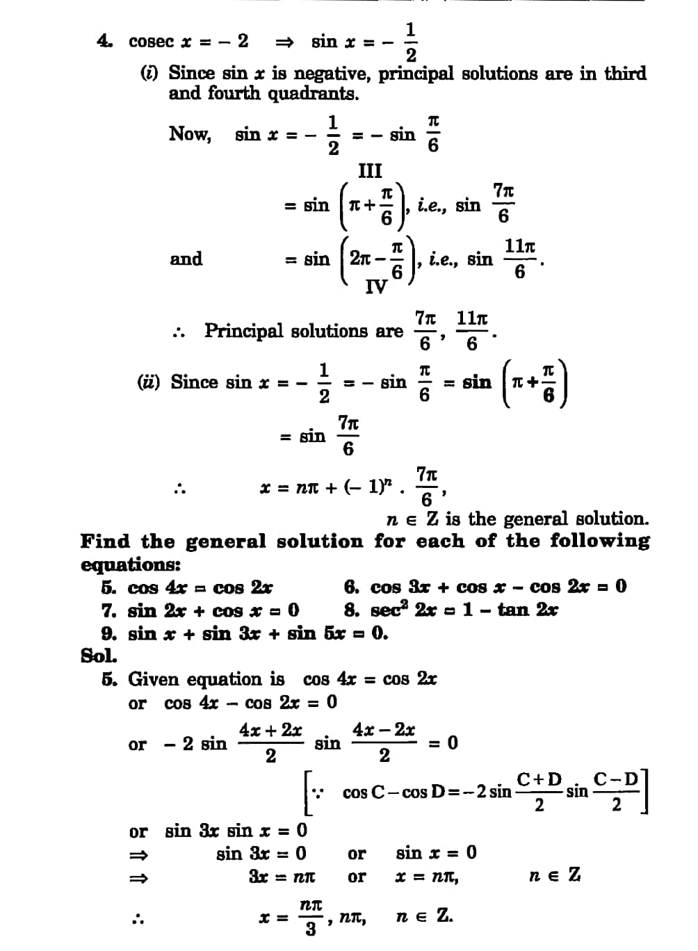 Trigonometric functions class 11 math - Studypur