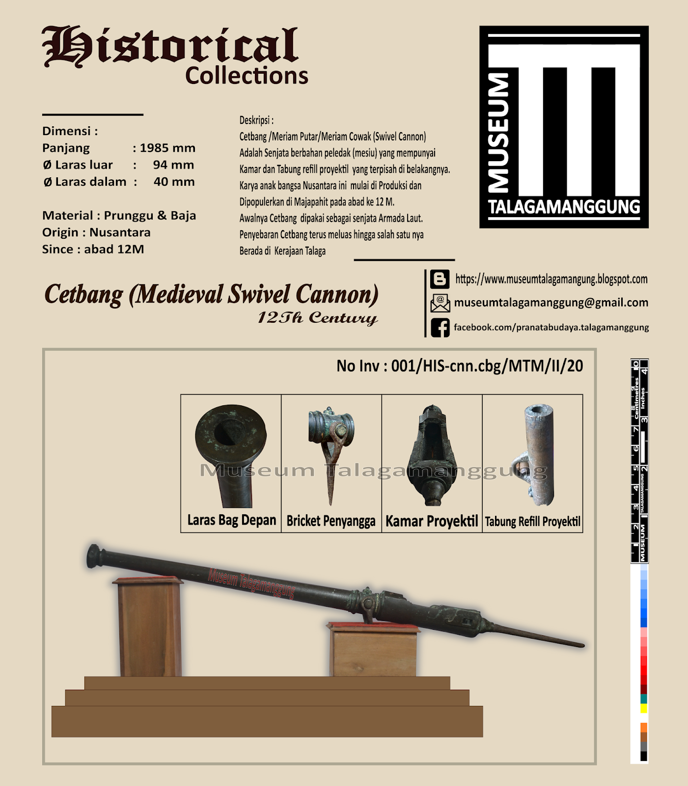 MUSEUM TALAGAMANGGUNG: MERIAM CETBANG