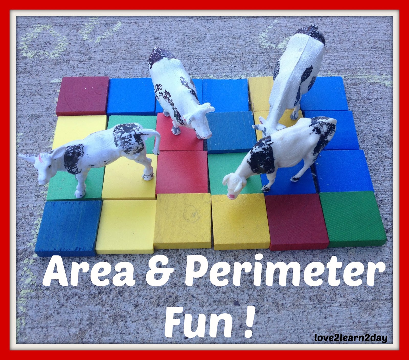 love2learn2day: Chalk, Animals, & Tile: Summertime Fun with Area ...