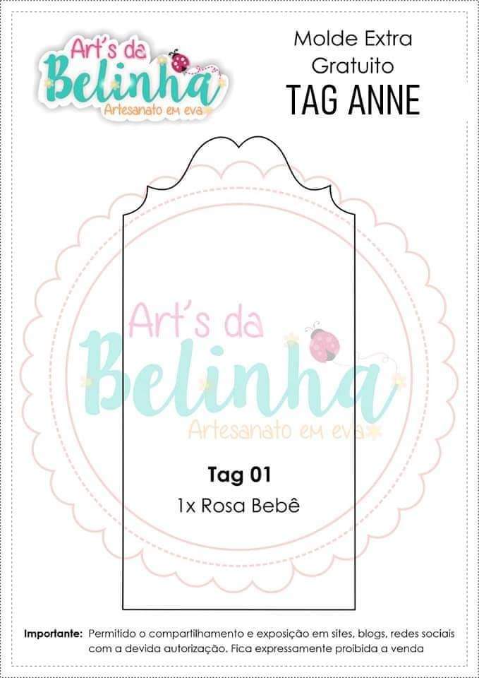 Molde Gratuito para artesanato: Tags - Ver e Fazer