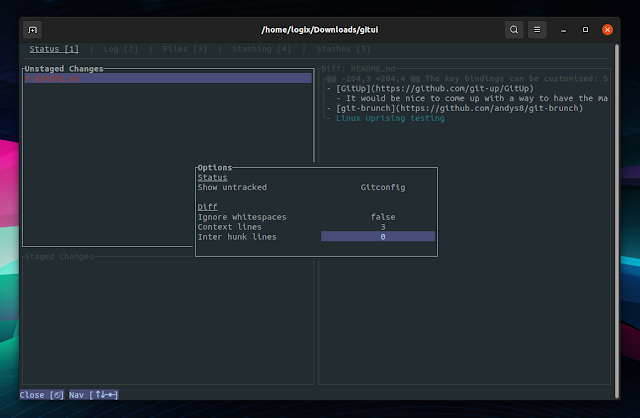GitUI 0.17 Adds The Ability To Compare Commits, New Options Popup ...