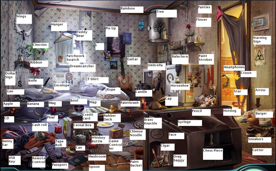 Criminal Case Crime Scenes: Case 4 Living Room - Criminal Case