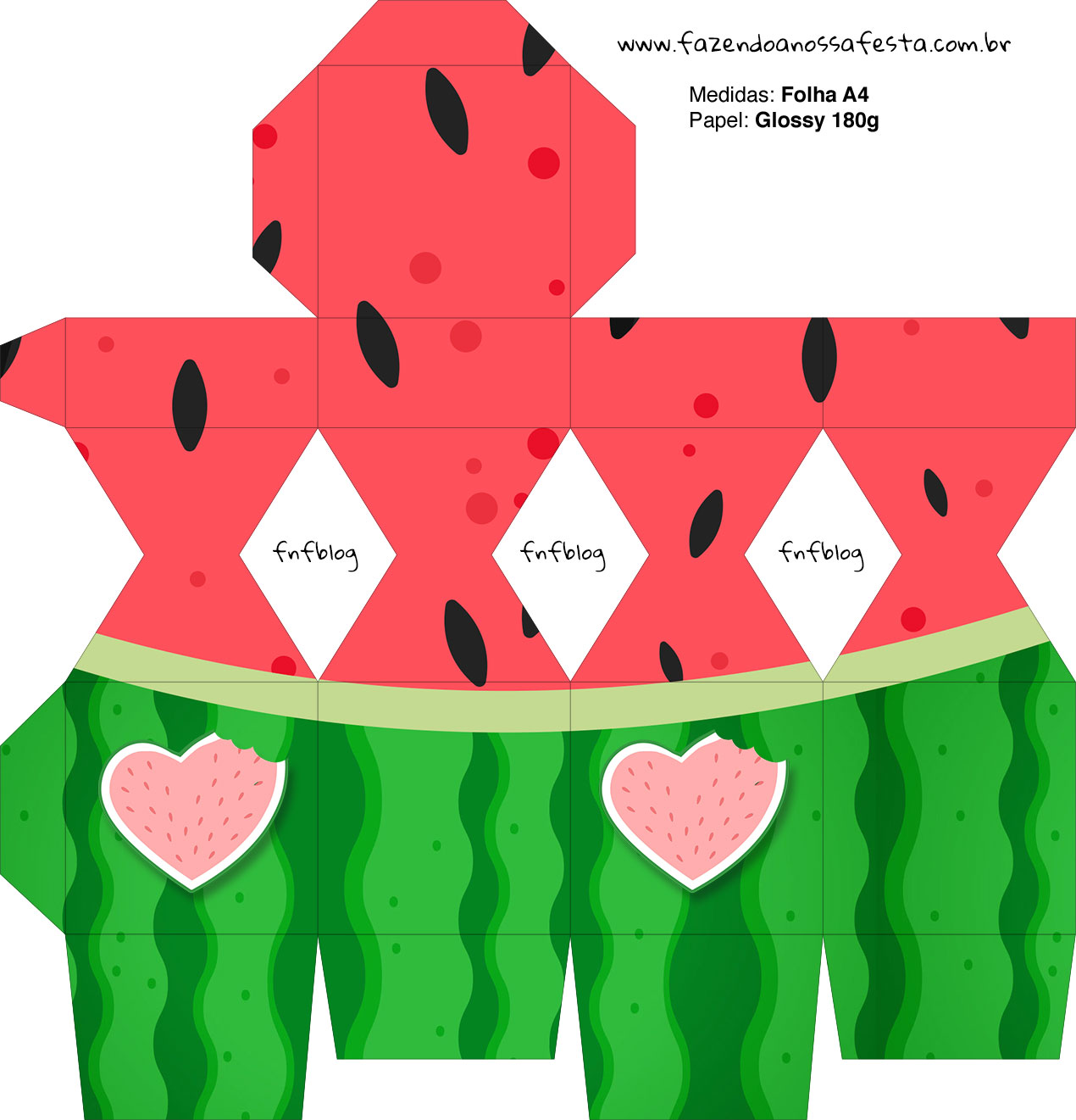 Watermelon Heart: Free Printable Boxes | Oh My Fiesta For Ladies!