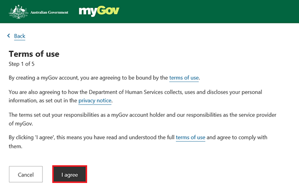 myGov help - Create a myGov account guide