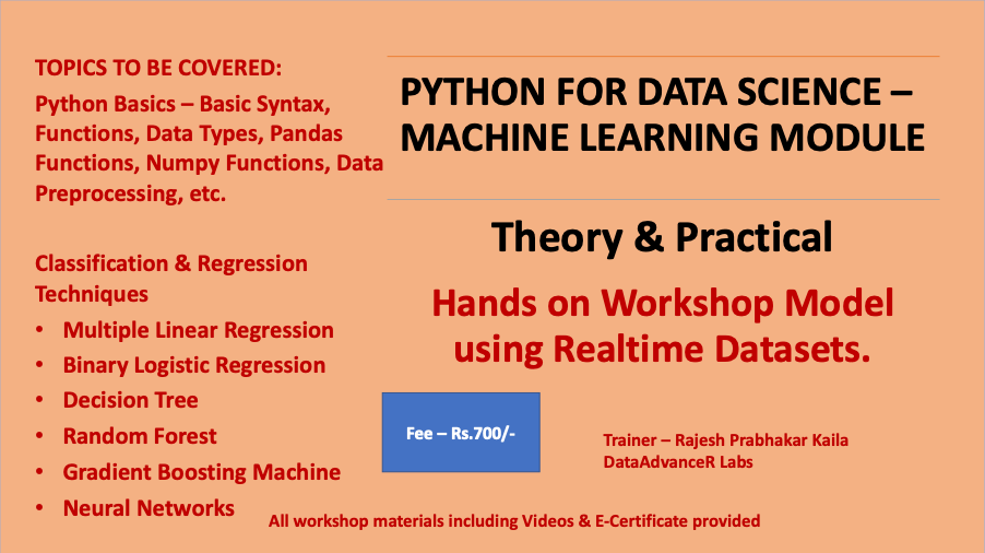 DataAdvanceR Labs (Training + Internship + Mentoring)