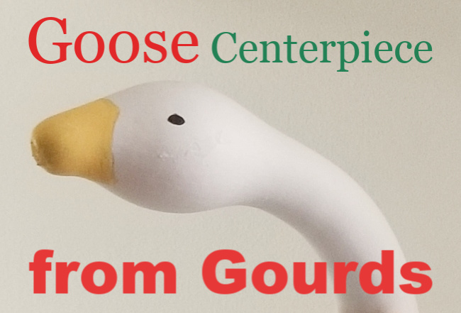 Whimsical Goose Centerpiece from Gourds - Crafts a la mode
