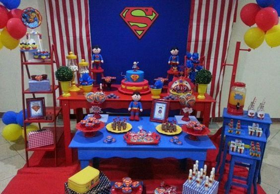 113 ideas para decorar una Fiesta de Superman