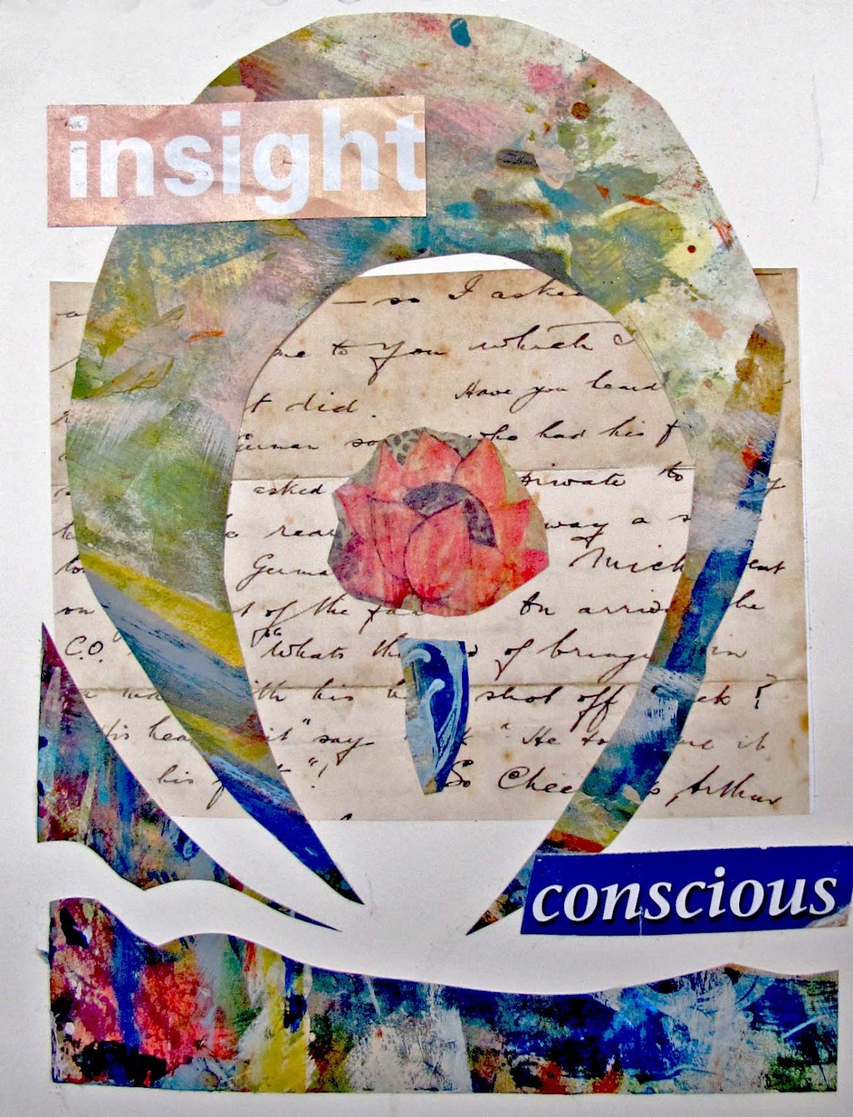 Linda Marcille, Fine Art ~ Crow House Studio: Day 2-Collage 2, Mounting ...