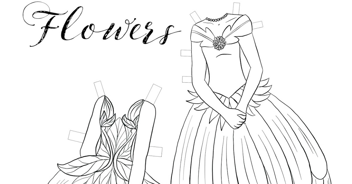 Paper Doll School: Paper Doll Collaboration 2018 - Flowers