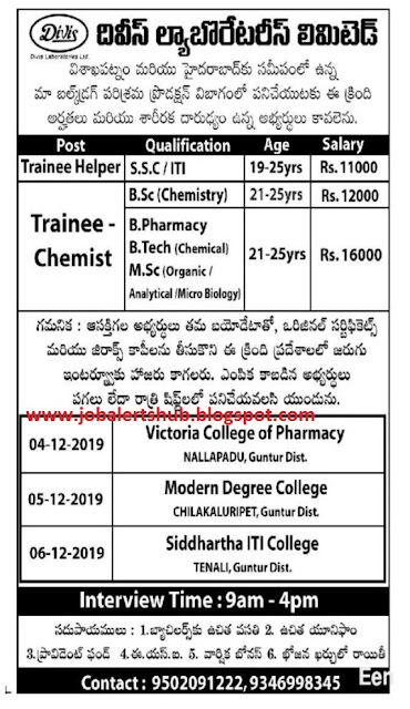 DIVIS LABORATORIES LTD - Walk-In Drive for Pharmacy / Engineering ...