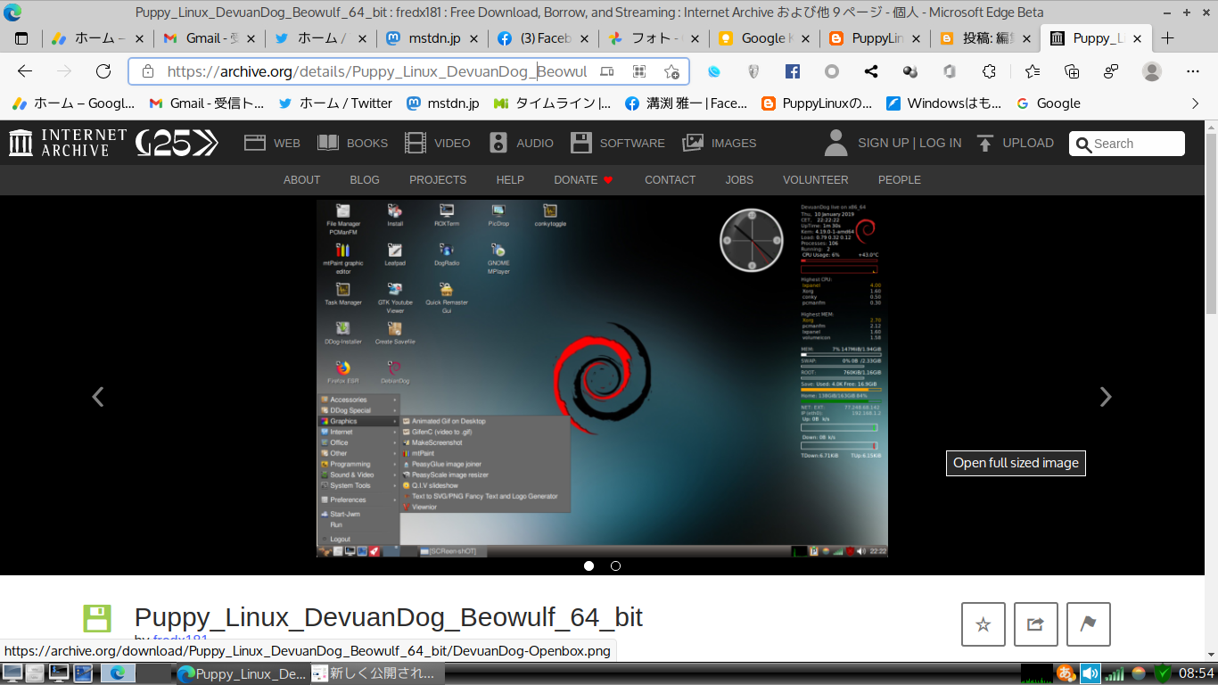 超軽量Linux：DevuanDog Beowulf をはじめとするBusterDog DebianDog Sparkybonsaiの日本語化 : Windowsはもういらない