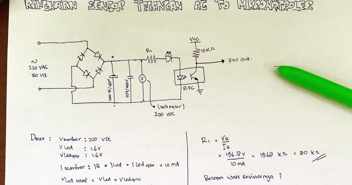 Rangkaian Sensor Tegangan AC Arduino - Ajifahreza