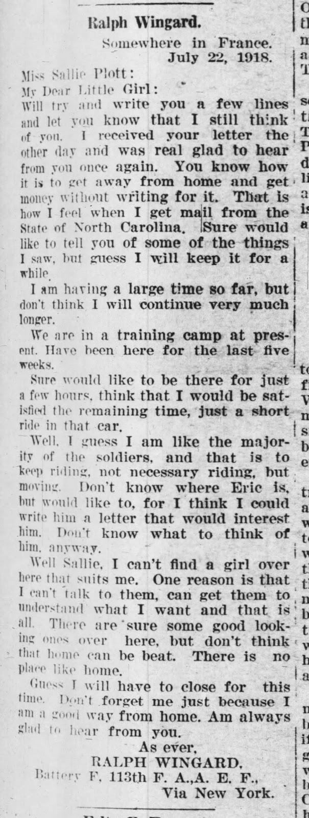 WINGARD, Ralph - Historic Cabarrus Association, Inc.