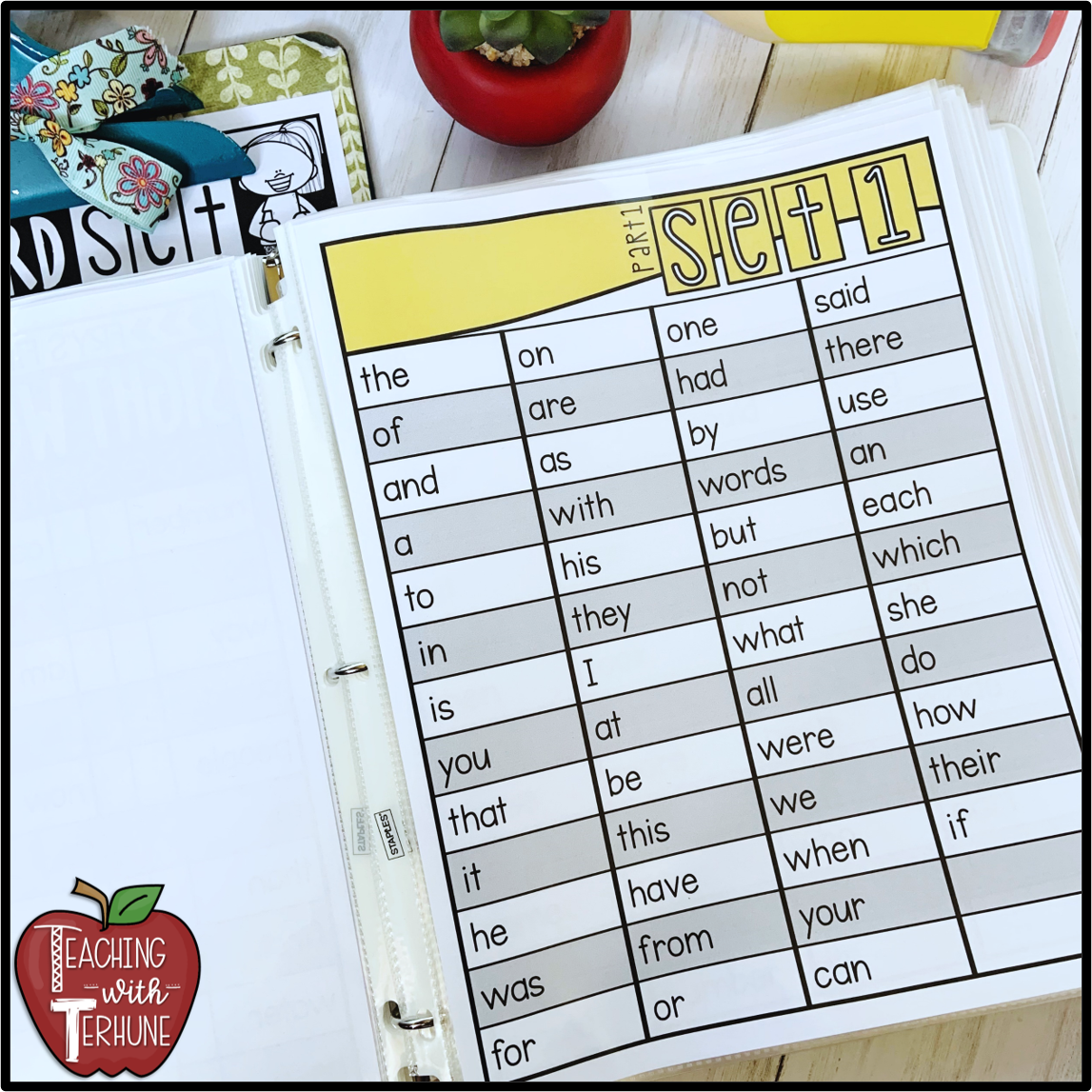 Teaching With Terhune: Sight Word Assessments for RTI/Progress Monitoring