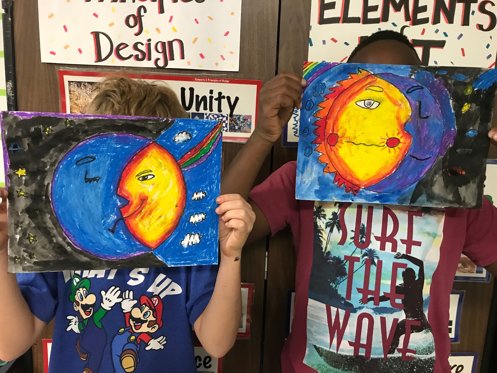 Elements of the Art Room: 4th Grade Eclipse inspired Suns & Moons!