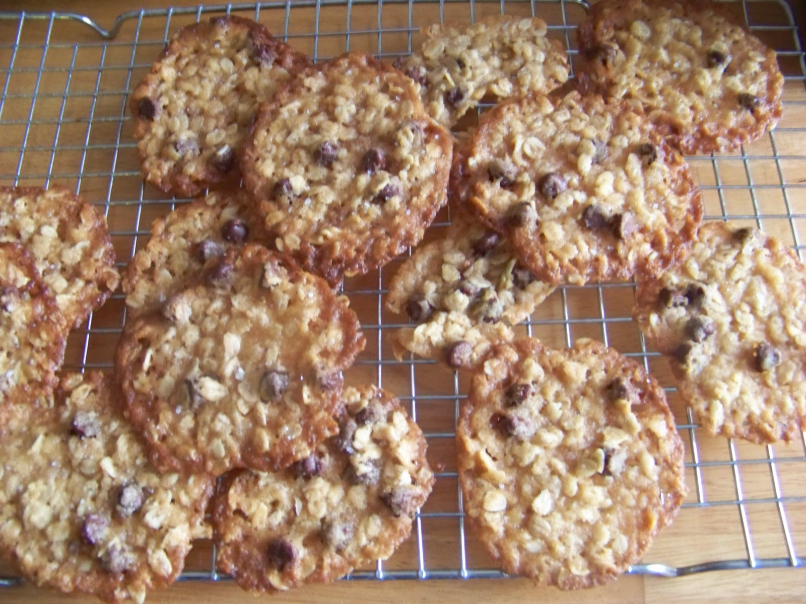 Tora's real food: Chocolate-chip lace cookies