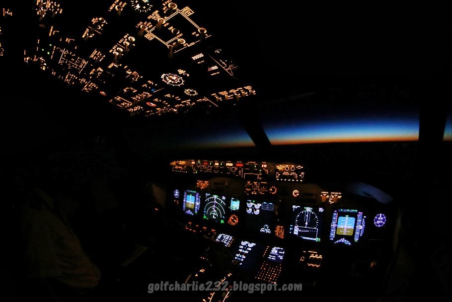 Live from the Flight Deck: Boeing 737NG - Flight deck at night (picture)