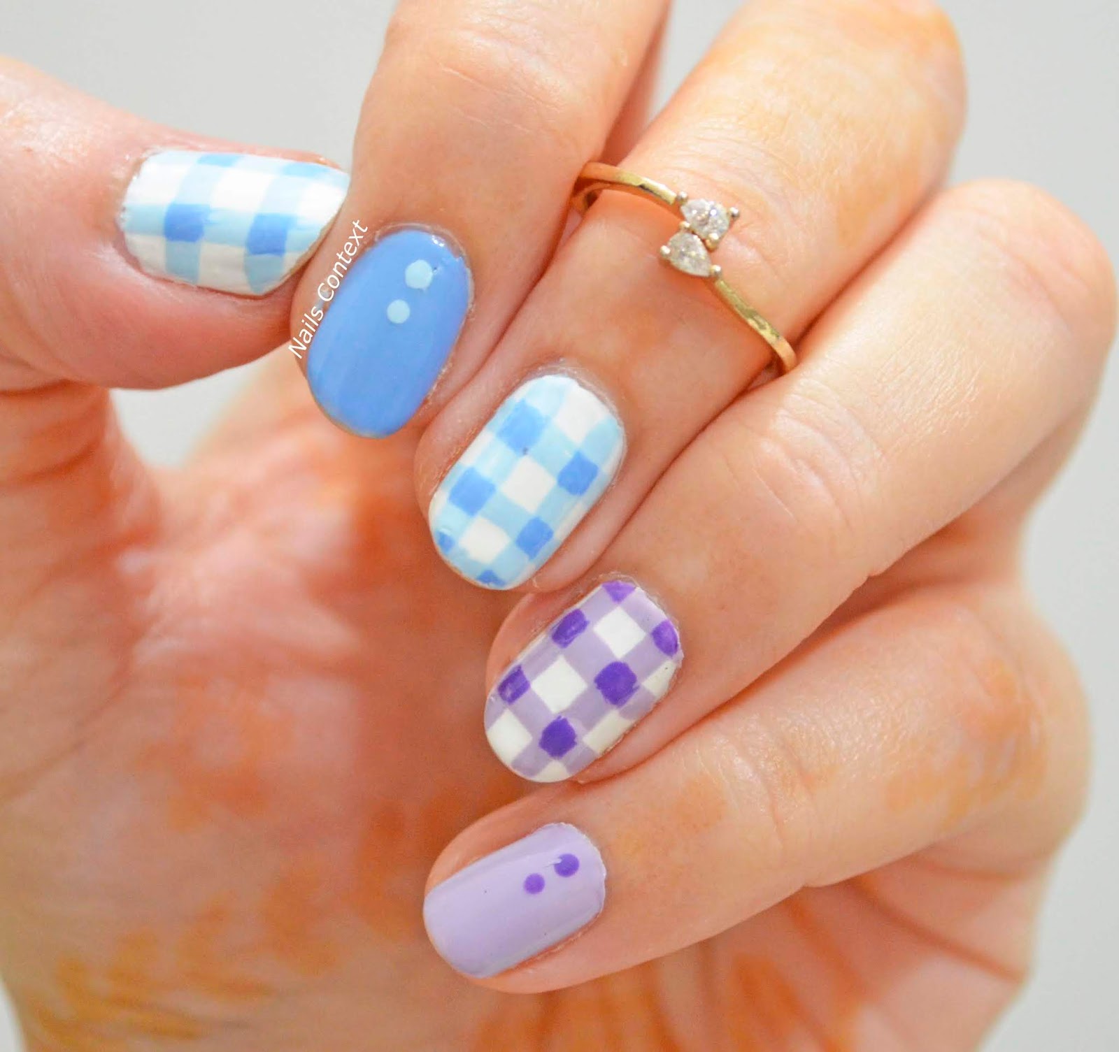 Nails Context: Gingham Nails