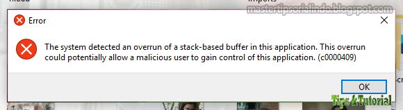 Cara Memperbaiki Error The system detected an overrun of a stack-based ...