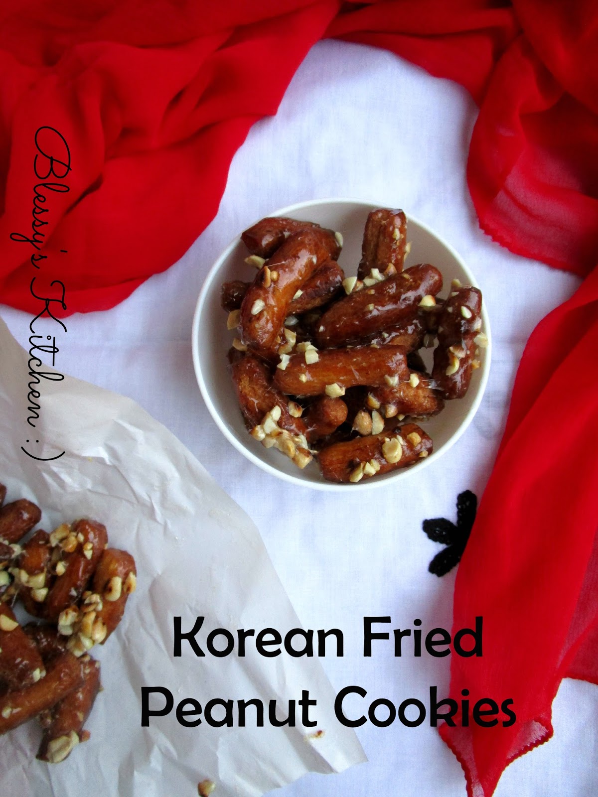 Blessy's Kitchen: Madtongsan/ Korean Fried Peanut Cookies/ Sticky ...