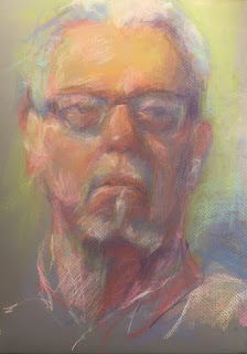 MALE MODEL - pastel sketch on paper by Susan Roden