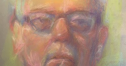 MALE MODEL - pastel sketch on paper by Susan Roden