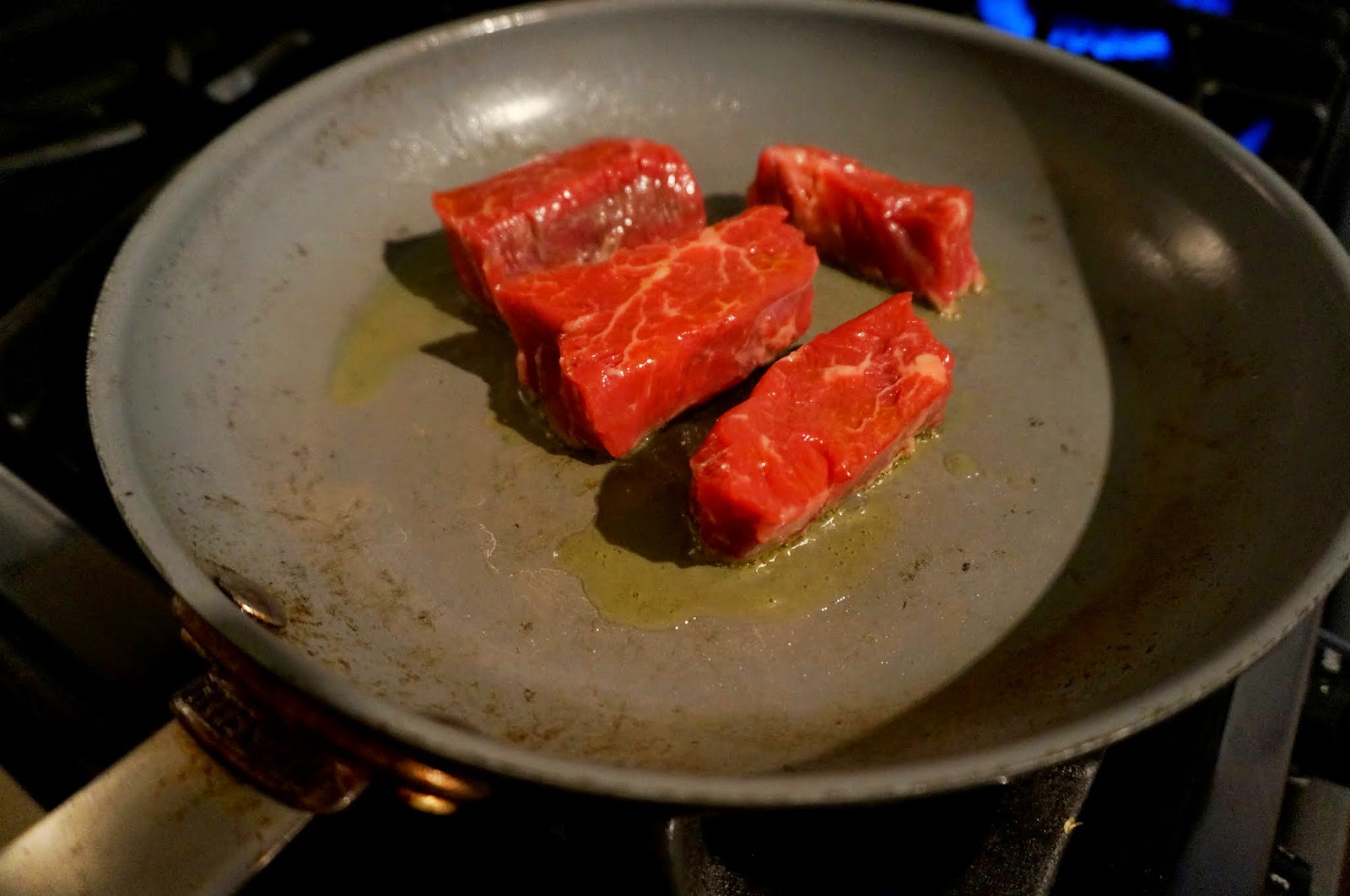 Seared Beef & Dressed Greens