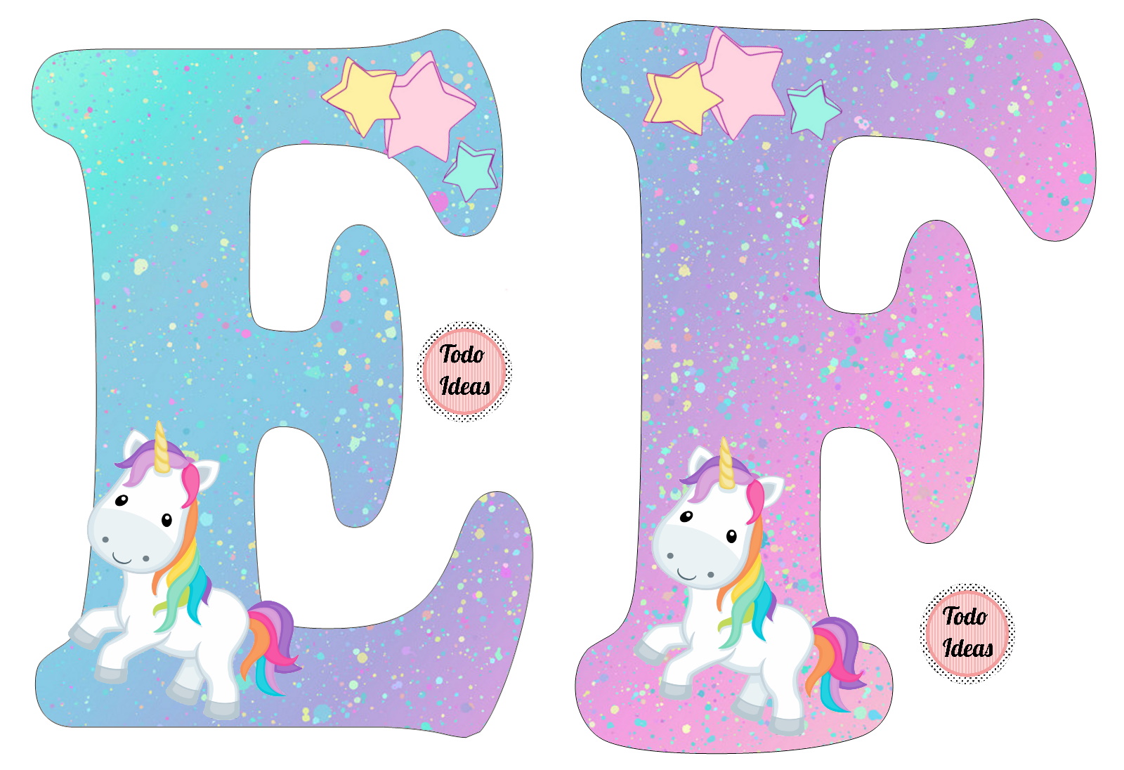 BLOG TODO IDEAS Y MAMI ES DIVERTIDA: ABECEDARIO UNICORNIO