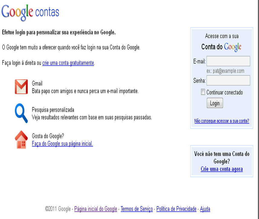 Tecla Ti: Logar com Várias Contas Google
