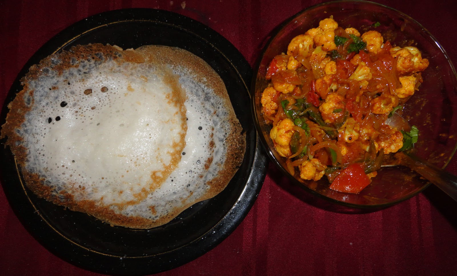 ::My Hobbies::: Appam & Cauliflower Curry
