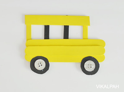 Vikalpah: DIY school bus photo frame for back to school pictures