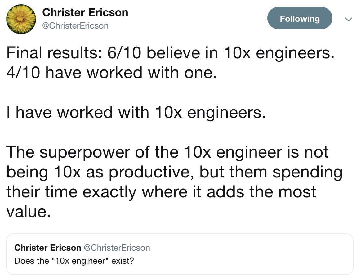 C0DE517E: What makes "10x" engineers. A complete hypothesis.