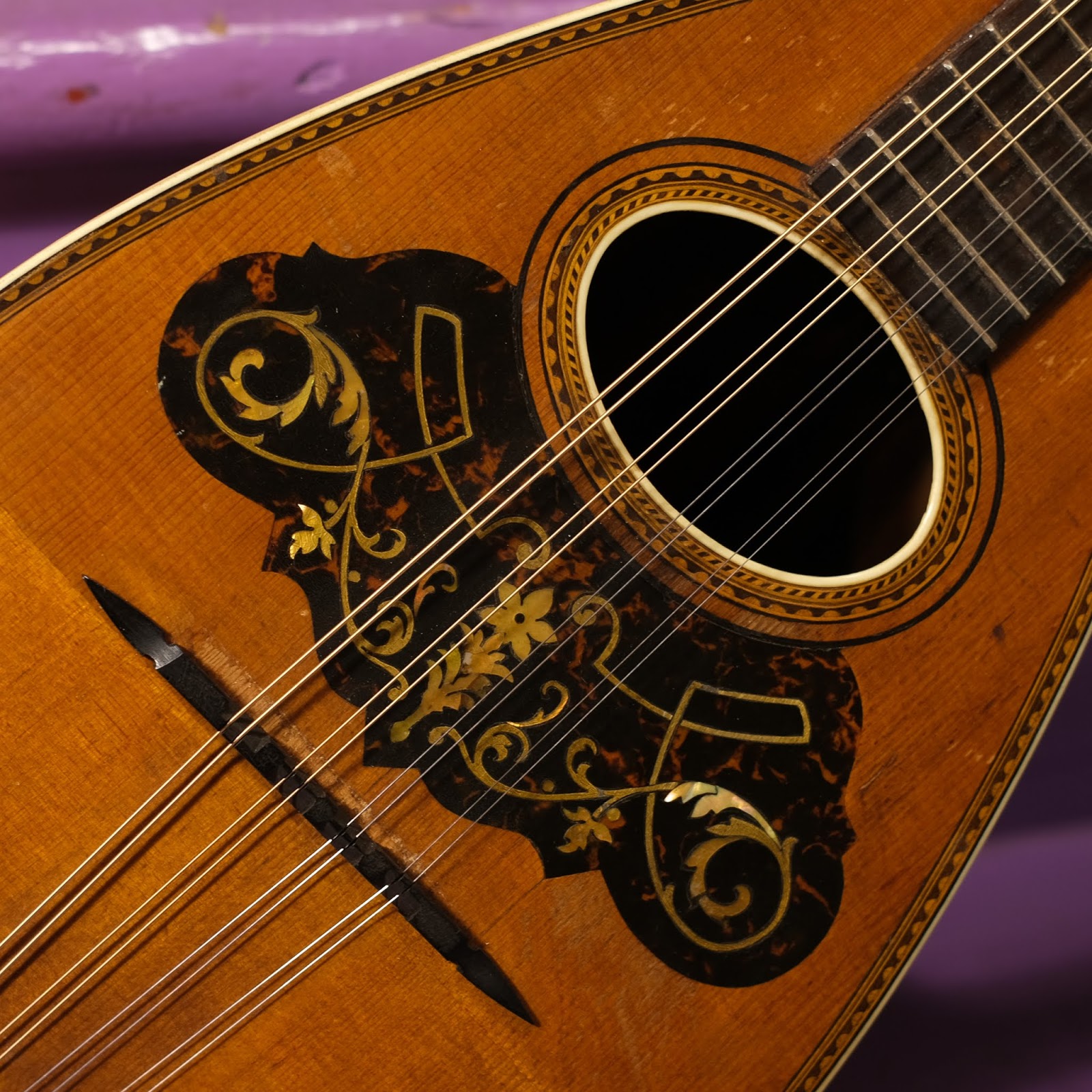 1890s Bruno Fancy Bowlback Mandolin