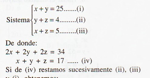 MATEMÁTICA FÁCIL: ECUACIONES DE PRIMER GRADO CON TRES VARIABLES