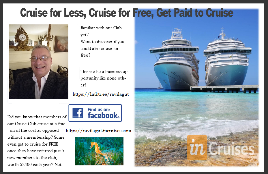 Feliz y Saludable: Cruise for Less, Cruise for Free, Get Paid to Cruise.